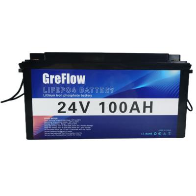 China Smart BMS Energy Power Deep Cycle 12v 24v Lithium Battery For Solar System for sale