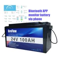 China Bluetooth APP 24 Volt Marine Battery Lithium Iron Phosphate Deep Cycle for sale