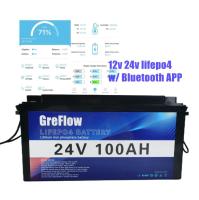 China 2560WH Lifepo4 Storage Battery Pack 24V 100Ah With Prismatic Cell for sale