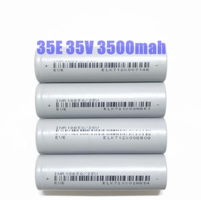 China EVE 35V 18650 Cylindrical Battery Cell 3.7 3500mah Li Ion Battery Cell 3C Discharge for sale