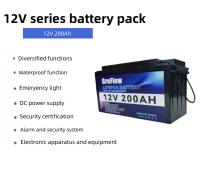 China Deep Cycle 12v 200ah Lithium Ion Battery 12v Lithium Ion Battery Replace Lead Acid for sale