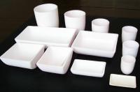 China 99.6 % Al2O3 Alumina Ceramic Crucible , Lvory High Purity Alumina Crucibles for sale