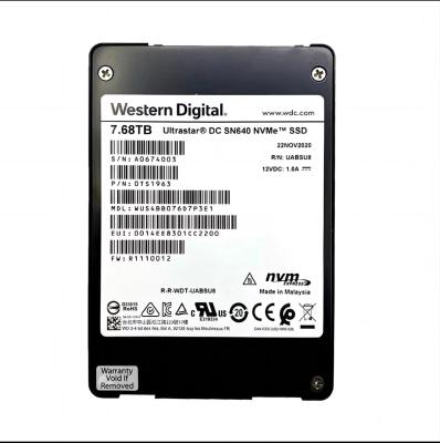 China Hard drive Western digital SN640 7.68T U.2 SSD and 1.92T M.2  for Server/Enterprise for sale