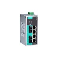 China switches with 4 PoE+ ports Moxa EDS-P206A 6-port unmanaged Ethernet switches for sale