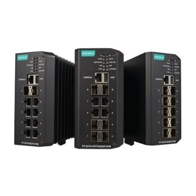 China Moxa PT-G510 Series switch IEC 61850-3 10-port Layer 2 full Gigabit PRP/HSR managed Ethernet switches for sale