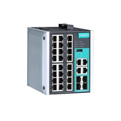 China Multifunctional Moxa EDS-528E Series switch 24+4G-port Gigabit managed Ethernet switches for sale