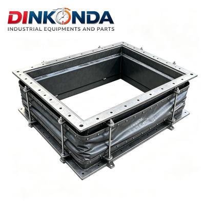 China DINKONDA GLOBAL Power Plants Special Multi Layer Rectangle Composite Rubber Glass Fiber Skeleton Integral Vulcanization Non-metallic Expansion Joint Integral Vulcanization Fabric Compensator for sale