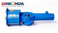 China AWS Rotary Pneumatic Valve Actuators JIS Standard Dual Cylinder Piston Transmission for sale