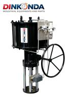 China Industrial Adjustable Pneumatic Valve Actuators IP68 Piston Cylinder Handwheel Linear Stroke Dual Acting for sale