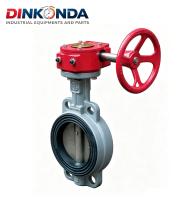 China WCB CF8M Gear Operated Butterfly Valve DN100 Soft EPDM Rubber Seal for sale
