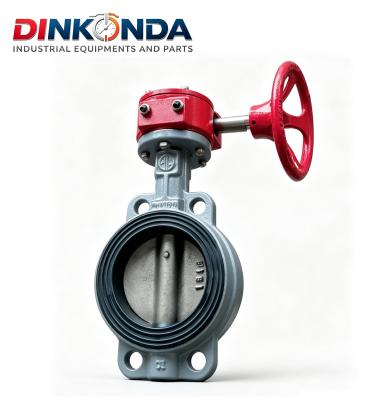 China WCB CF8M Gear Operated Butterfly Valve DN100 Soft EPDM Rubber Seal for sale