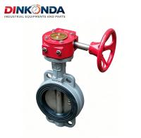 China WCB CF8M Gear Operated Butterfly Valve DN100 Soft EPDM Rubber Seal for sale