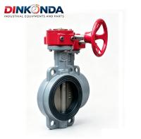 China WCB CF8M Gear Operated Butterfly Valve DN100 Soft EPDM Rubber Seal for sale
