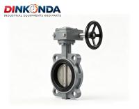 China EPDM NBR Rubber Cast Iron Butterfly Power Plant Valves PN10 PN16 Worm Gear Transmission for sale