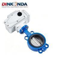 China teflon lined butterfly Power Plant Valves Electric Actuator Bidirectional DN 150 for sale