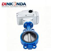 China teflon lined butterfly Power Plant Valves Electric Actuator Bidirectional DN 150 for sale