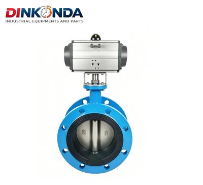 China OEM Pneumatic Electric Actuator Butterfly Valve Used In Power Plant 90° Rotary Flange for sale