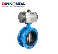 China OEM Pneumatic Electric Actuator Butterfly Valve Used In Power Plant 90° Rotary Flange for sale