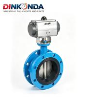China OEM Pneumatic Electric Actuator Butterfly Valve Used In Power Plant 90° Rotary Flange for sale