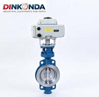 China Triple Eccentric Power Plant Valves Electric Actuator DN200 Butterfly Valve Clamp Type for sale