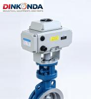 China Triple Eccentric Power Plant Valves Electric Actuator DN200 Butterfly Valve Clamp Type for sale