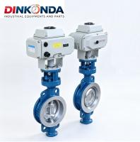 China Triple Eccentric Power Plant Valves Electric Actuator DN200 Butterfly Valve Clamp Type for sale