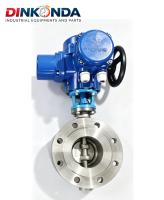 China Sealed electric operated butterfly Power Plant Valves 3 Eccentric Flange Type 150LB for sale