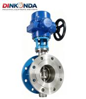 China Sealed electric operated butterfly Power Plant Valves 3 Eccentric Flange Type 150LB for sale