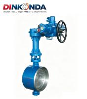 China Three Eccentric Multi Turn Butterfly Power Plant Valves Electric Actuator Adjustable D963H Series for sale
