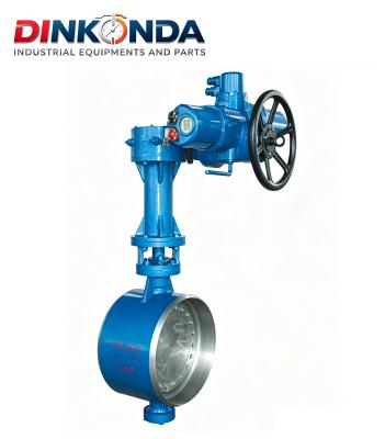 China Three Eccentric Multi Turn Butterfly Power Plant Valves Electric Actuator Adjustable D963H Series for sale