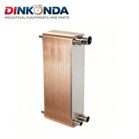 China Fully Enclosed Corrugated Plate Brazed Copper Heat Exchanger High Temperature for sale