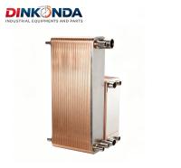 China Fully Enclosed Corrugated Plate Brazed Copper Heat Exchanger High Temperature for sale