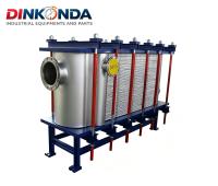 China Heat Transfer Crossflow Frame HVAC Plate Heat Exchanger Cylindrical Collector Head for sale
