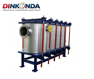 China Heat Transfer Crossflow Frame HVAC Plate Heat Exchanger Cylindrical Collector Head for sale
