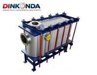 China Heat Transfer Crossflow Frame HVAC Plate Heat Exchanger Cylindrical Collector Head for sale