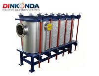 China Heat Transfer Crossflow Frame HVAC Plate Heat Exchanger Cylindrical Collector Head for sale
