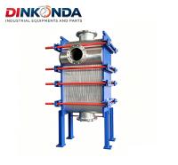China Stainless Steel Titanium Vertical Flat Plate Frame Heat Exchanger Gasketless Flange Counterflow for sale