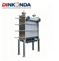 China Titanium TA1 Hastelloy C-276 Laser Plate PHE Heat Exchanger DN50-DN300 Fully Welded Flange for sale