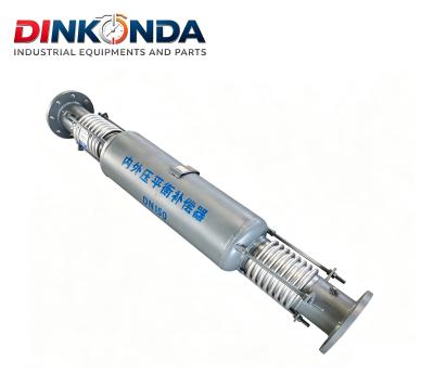 China DINKONDA GLOBAL Power Plants Special DN50-DN2000 Flange Connection Bypass Type Internal And External Pressure Balance Compensator Metal Corrugated Expansion Joint for sale