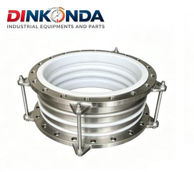 China PTFE Lined Power Plant Expansion Joints Stainless Steel Metal Axial Compensator DN50‑DN2000 Corrosion Resistant for sale
