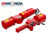 China DINKONDA GLOBAL Power Plants Special 450N. M-25000N. M, 3Bar-8Bar Air Source Pressure, High Torque Angular Stroke Fork Type Pneumatic Actuator for sale