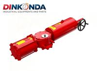 China DINKONDA GLOBAL Power Plants Special 450N. M-25000N. M, 3Bar-8Bar Air Source Pressure, High Torque Angular Stroke Fork Type Pneumatic Actuator for sale