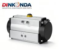 China DINKONDA GLOBAL Power Plants Special Rotary Stem Motion Type And Cylinder Piston Type AT Series Lightweight Angular Stroke Pneumatic Gear Rack Pneumatic Actuator for sale