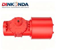 China DINKONDA GLOBAL Power Plants Special Single Acting Spring Reset/double Acting Heavy-duty Type 0~90 ° Angle Stroke Pneumatic Drive Fork Type Pneumatic Actuator for sale