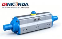 China 10Nm-500Nm Gear Rack Multi Position Pneumatic Valve Actuators Drive Three Stage Double Acting for sale