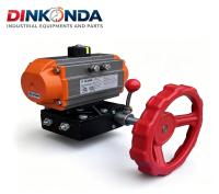 China Double Acting Pneumatic Valve Actuators Dual Piston Rack And Pinion Gear Rotation for sale