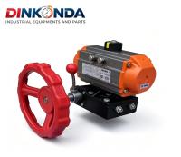 China Double Acting Pneumatic Valve Actuators Dual Piston Rack And Pinion Gear Rotation for sale