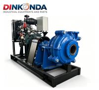 China DINKONDA GLOBAL Power Plants Special 140m Head Diesel Engine Slurry Pump High Lift Solid-liquid Two-phase Transportation Heavy-duty Horizontal Slurry Pump Unit for sale