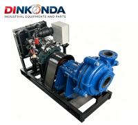 China DINKONDA GLOBAL Power Plants Special 140m Head Diesel Engine Slurry Pump High Lift Solid-liquid Two-phase Transportation Heavy-duty Horizontal Slurry Pump Unit for sale
