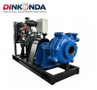 China DINKONDA GLOBAL Power Plants Special 140m Head Diesel Engine Slurry Pump High Lift Solid-liquid Two-phase Transportation Heavy-duty Horizontal Slurry Pump Unit for sale